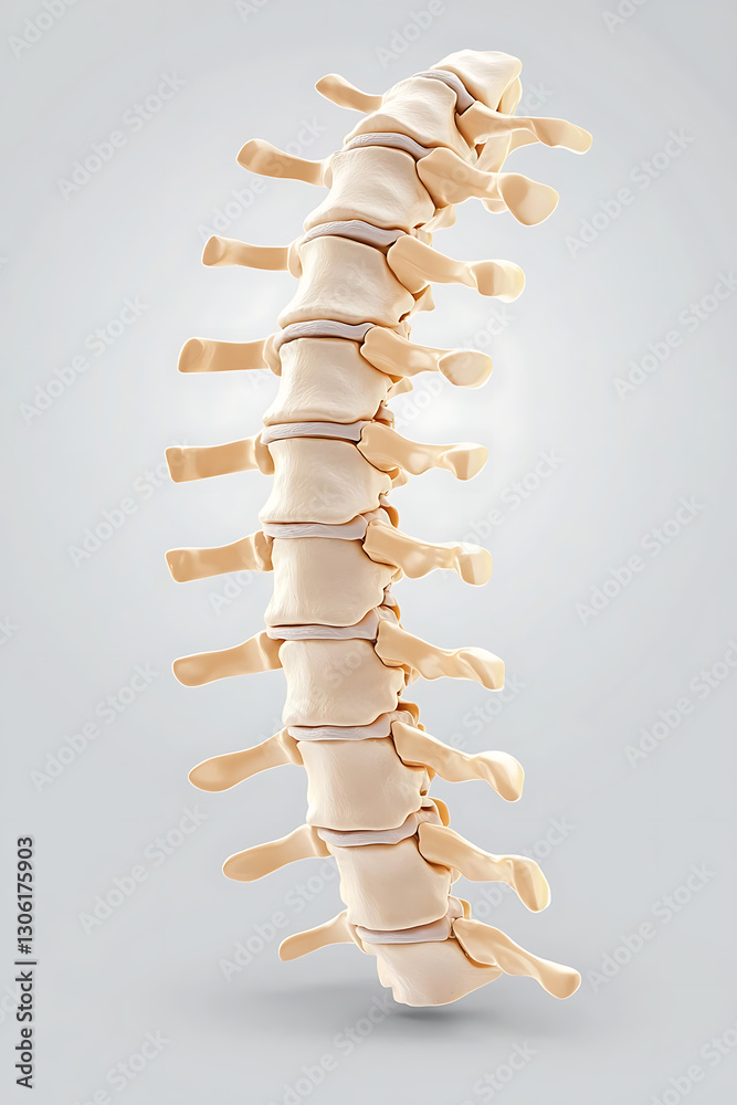 Stock-Foto „Spinal anatomy study medical lab 3d model educational ...