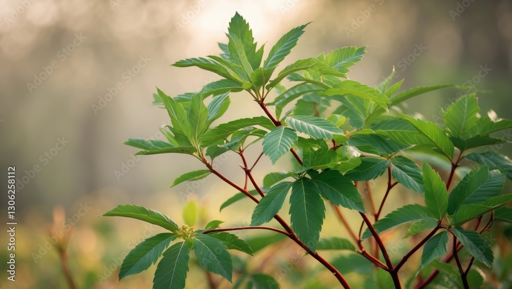 Tea plant (Thea sinensis). The foliage has been utilized in treating ...