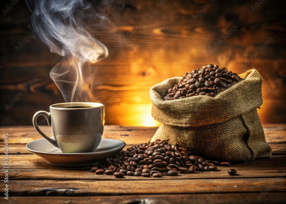 Long Exposure Coffee Bag & Cup Mockup - Realistic Photo Render, Product ...
