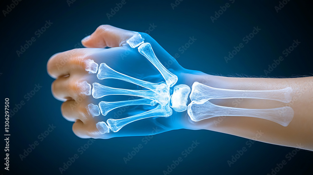 X-ray imaging of broken wrist medical facility medical illustration ...