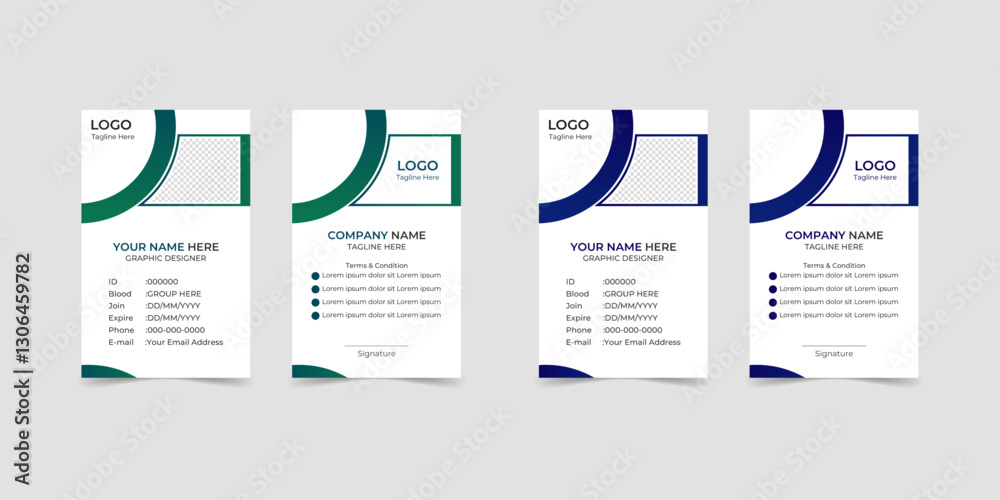 A modern, customizable ID card design perfect for businesses, events ...