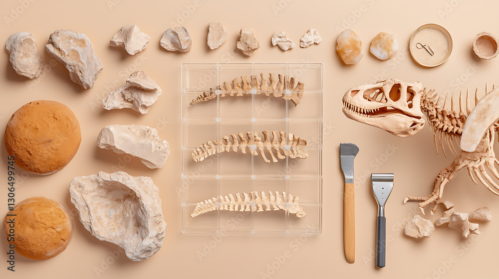 Fossil excavation and analysis science lab educational setup natural ...