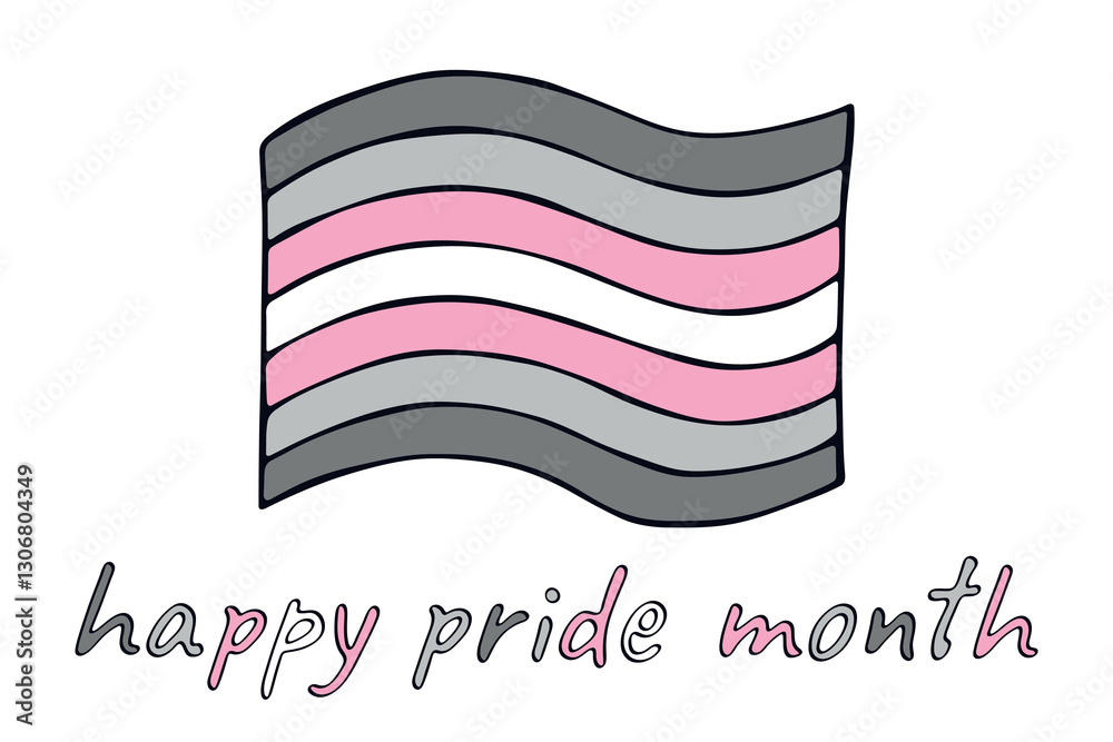 Colorful Demigirl pride flag Happy pride day LGBTQ community Pride ...