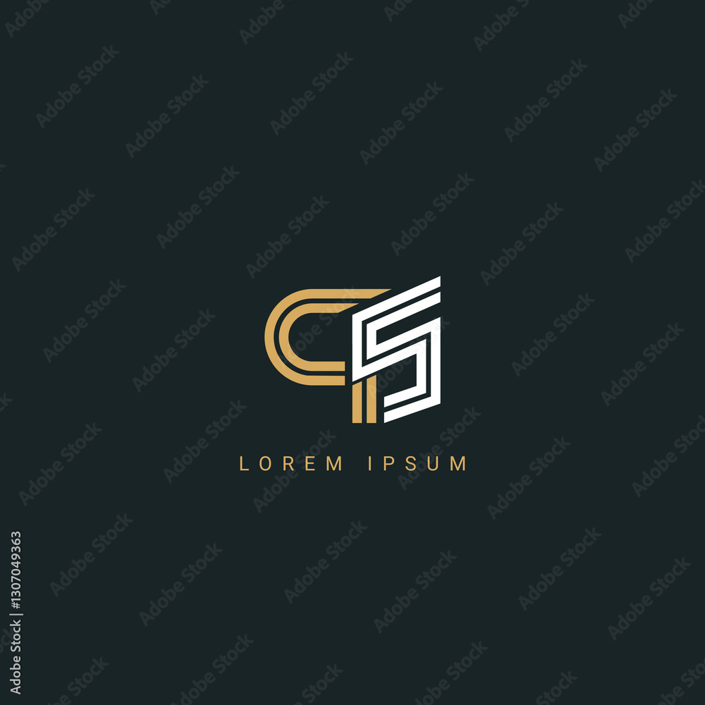Initial modern letter QS, SQ or QS logo icon design template vector ...