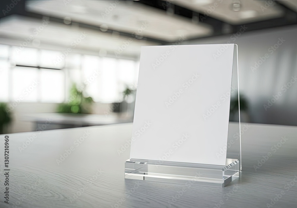 Stand Mock up Menu frame tent card blurred background design key visual ...