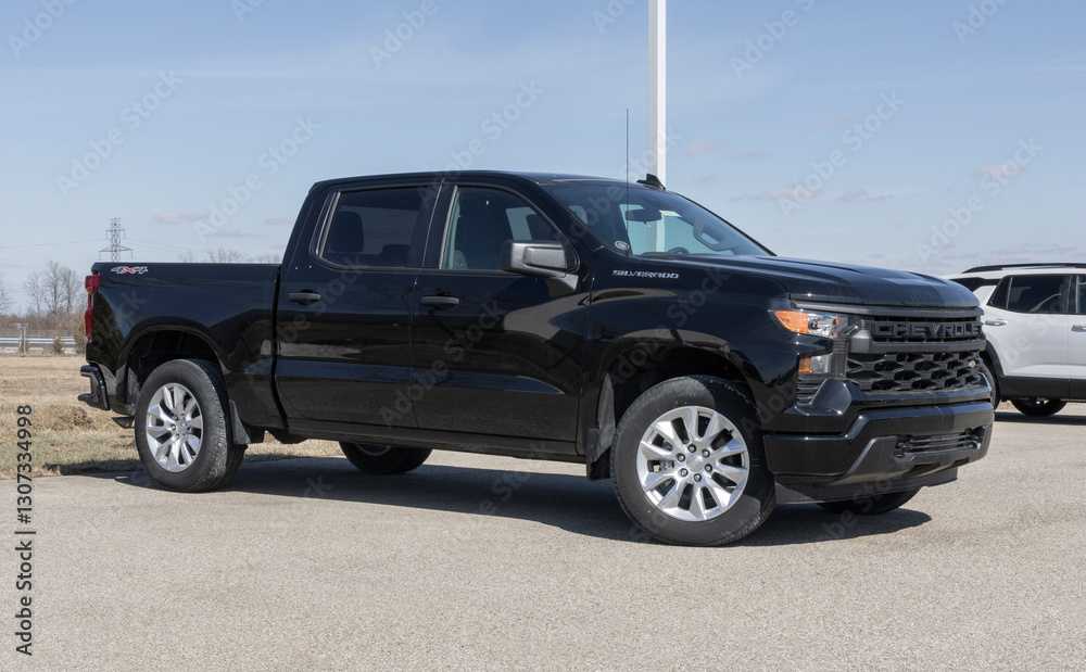 Chevrolet Silverado 1500 Crew Custom 4WD display. Chevy offers the ...