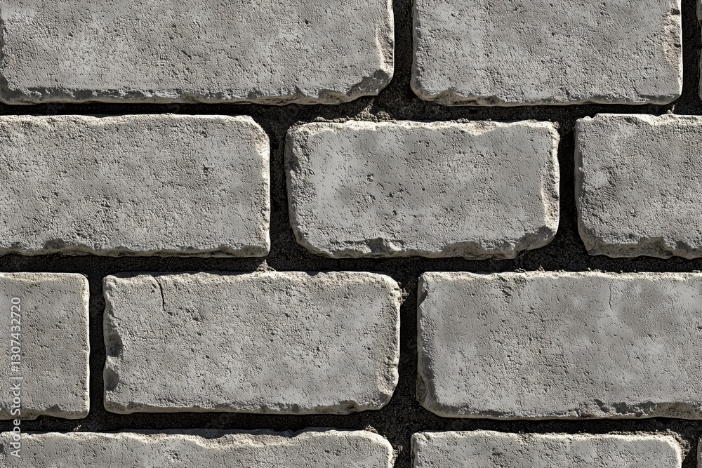 Seamless bare cinder block brick textured stone wall made of ...