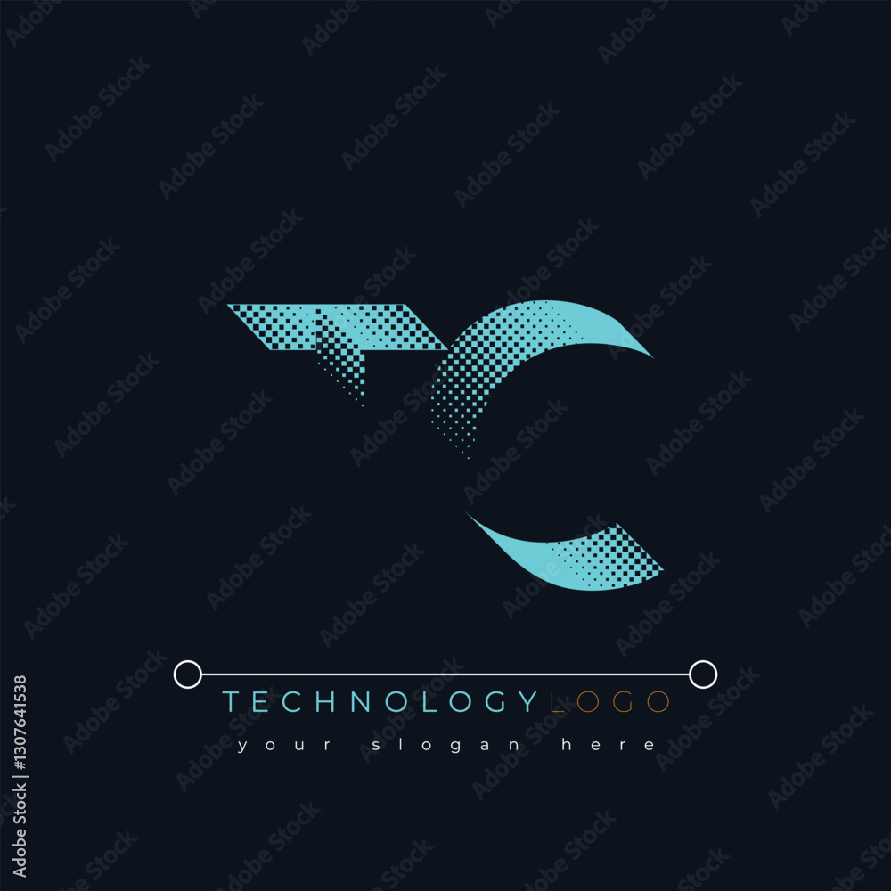 T and C logo design. TC abstract technology logo. This logo design is ...