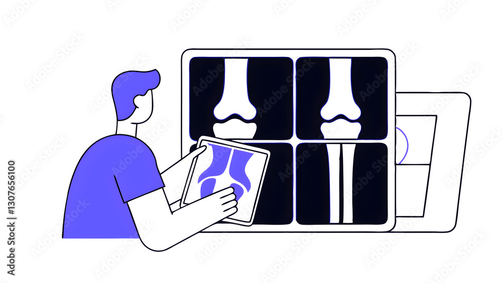 Stock-Illustration „orthopedics surgeon doctor examining patient's knee ...