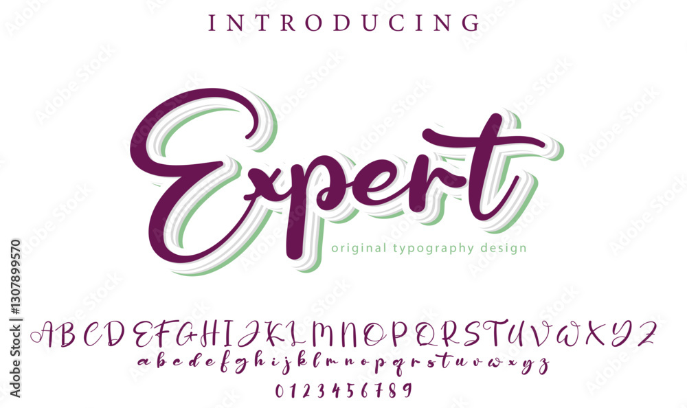 Expert Font Stylish brush painted an uppercase vector letters, alphabet ...