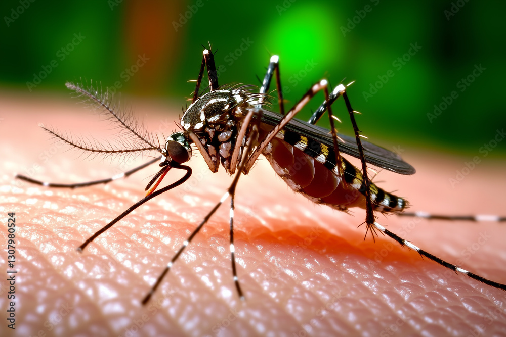 Detailed Electron Microscopy Image of a Mosquito Presenting Full Body ...