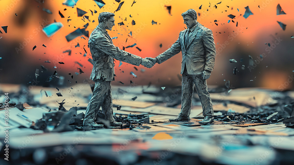 Shattered Handshake Statues on Spreadsheet Battlefield: A Visual ...