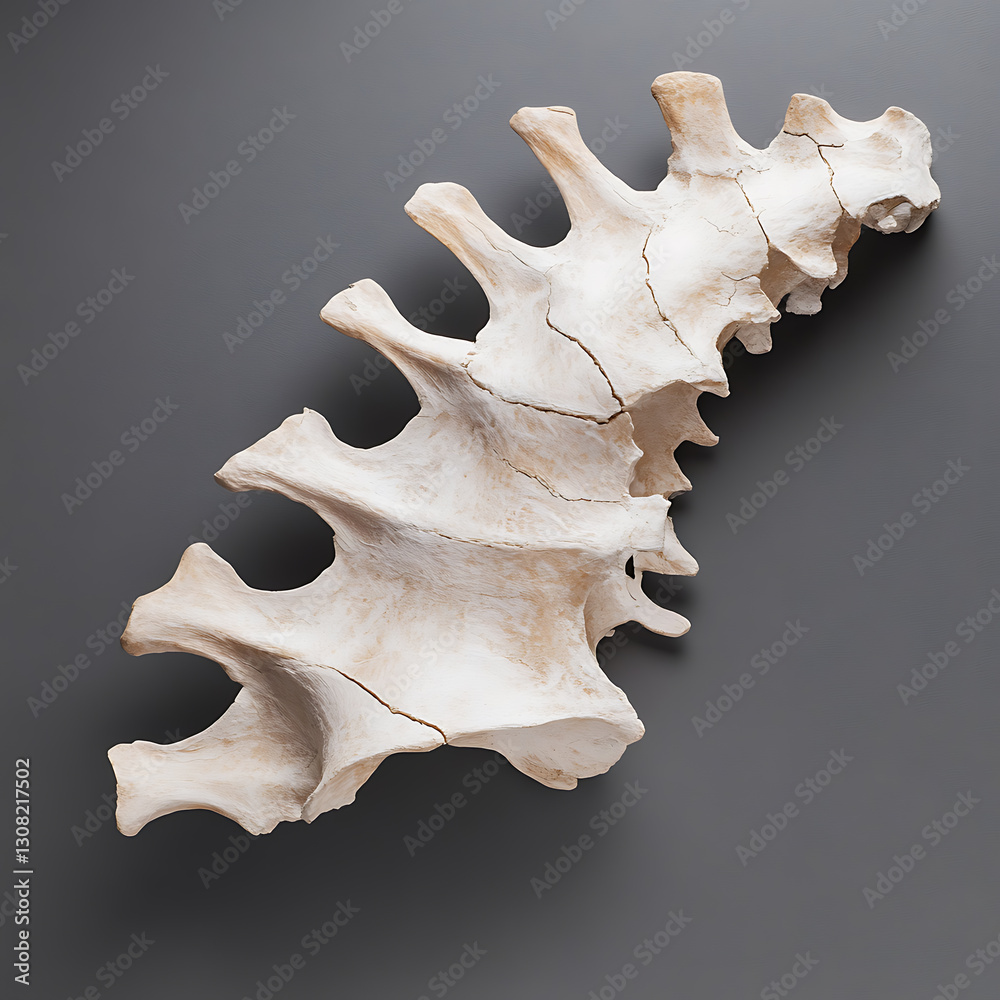 Human vertebral column structure museum exhibit educational display ...