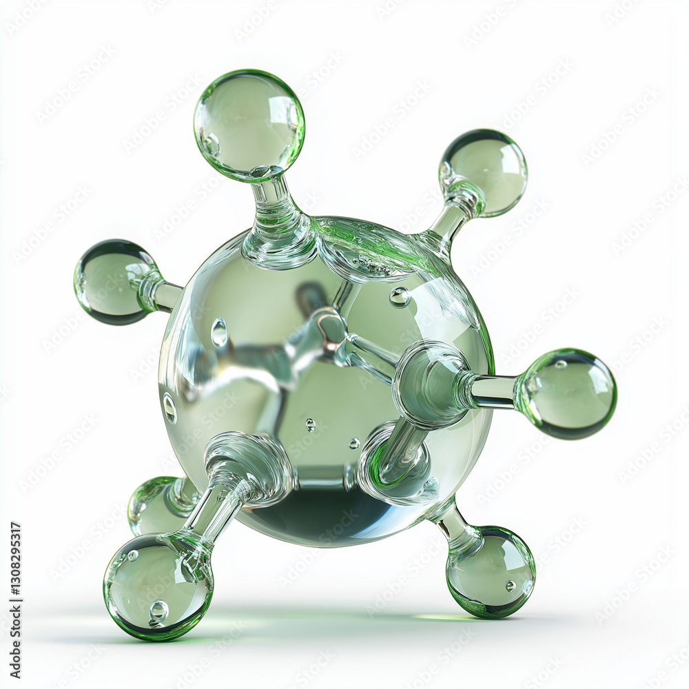 Green hydrogen energy decarbonization. Illustration of a green hydrogen ...