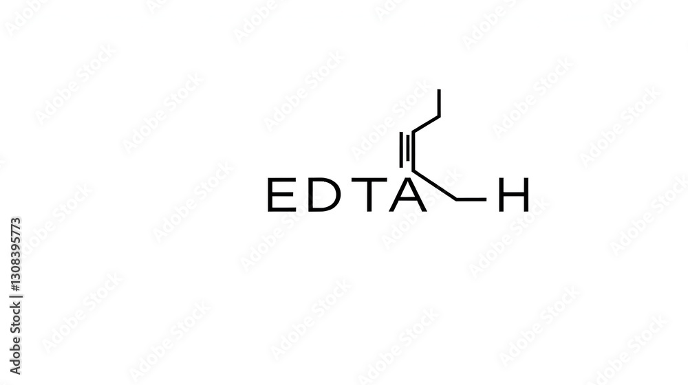 Skeletal formula of ethylenediaminetetraacetic acid or EDTA complexing ...