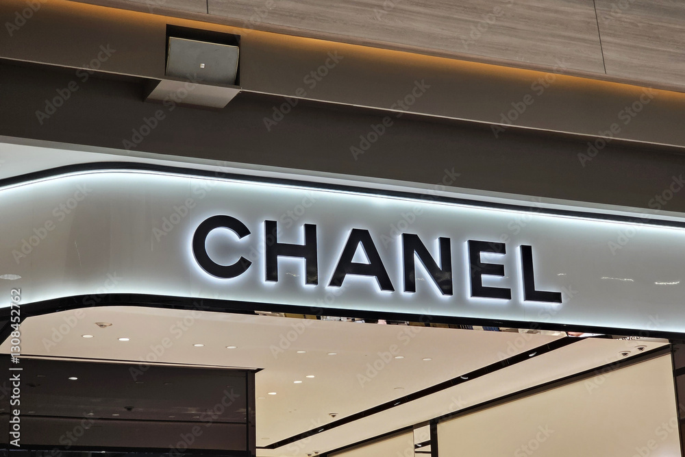 Bangkok, Thailand February 06, 2025 CHANEL sign. Chanel is a French ...