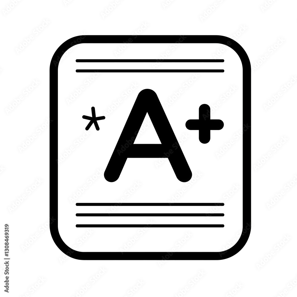 Grade A+ Achievement: Academic Excellence and Success Symbol in ...
