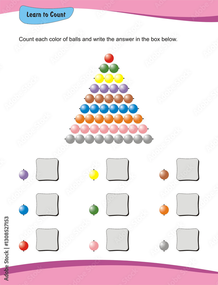 Count and write number worksheet for kids. Counting 1 to 9, Numbers ...