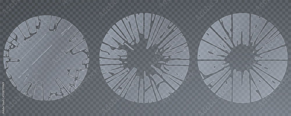 Vector glass shards on an isolated transparent background. Broken glass ...