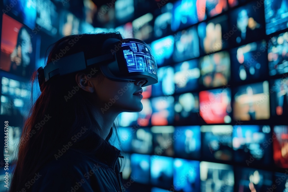 Immersive virtual reality experience in a high-tech environment at ...