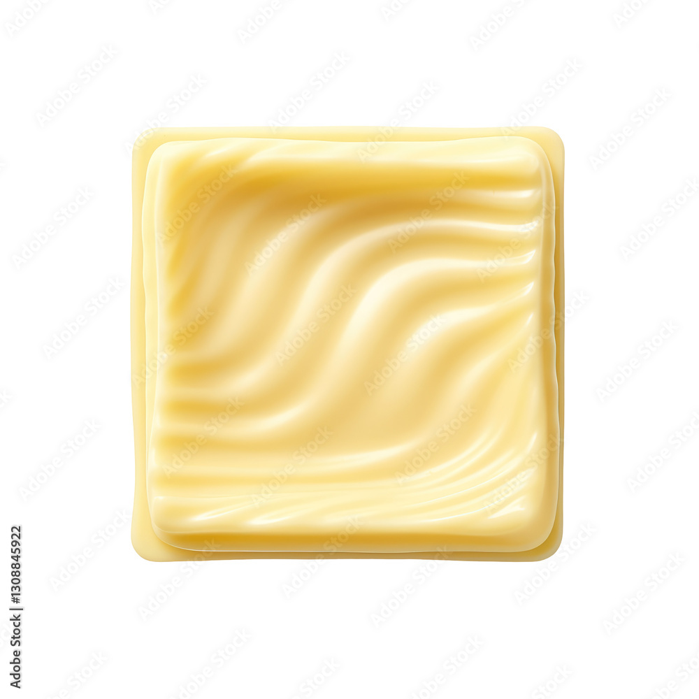 small square butter pat on transparent background Stock Photo | Adobe Stock