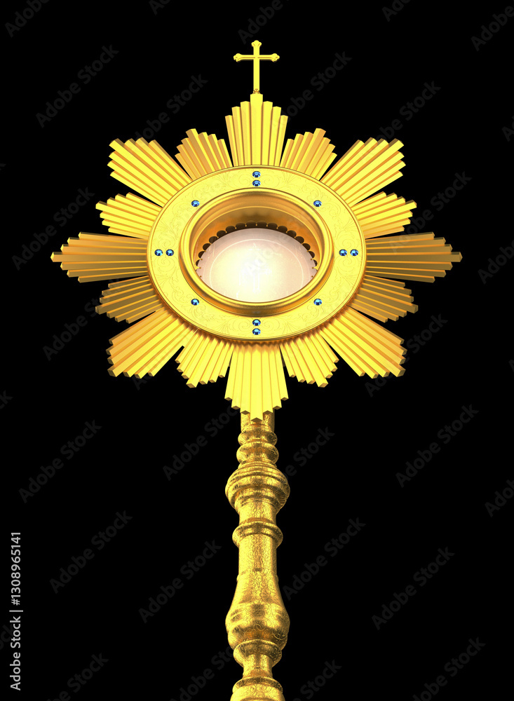 Jesus Christ in the monstrance present in the Sacrament of the ...
