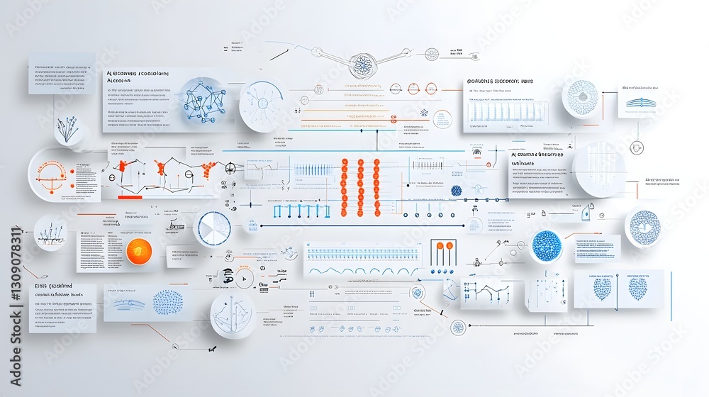 Detailed blueprint style diagram showcasing the various sections and ...