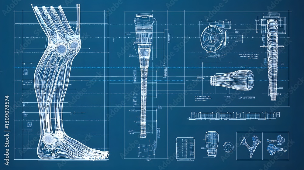Detailed cross sectional blueprint diagram showcasing the intricate ...