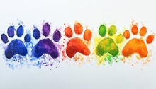 Colorful Animal Paw Prints Free Stock Photo - Public Domain Pictures