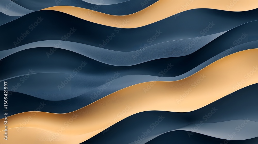 37. A moody gradient blending stormy blue and golden sand, evoking an ...