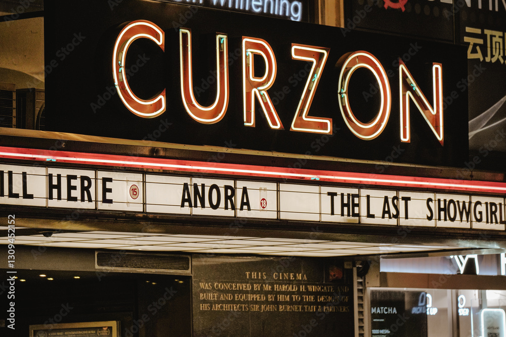 Curzon Cinema Exterior At Night, The Last Showgirl And Mikey Madison ...