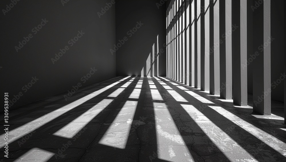 Striking monochrome image showcasing the interplay of light and shadow ...