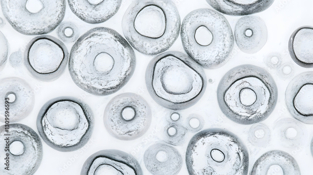 Abstract representation of aging cells, depicting the gradual decline ...