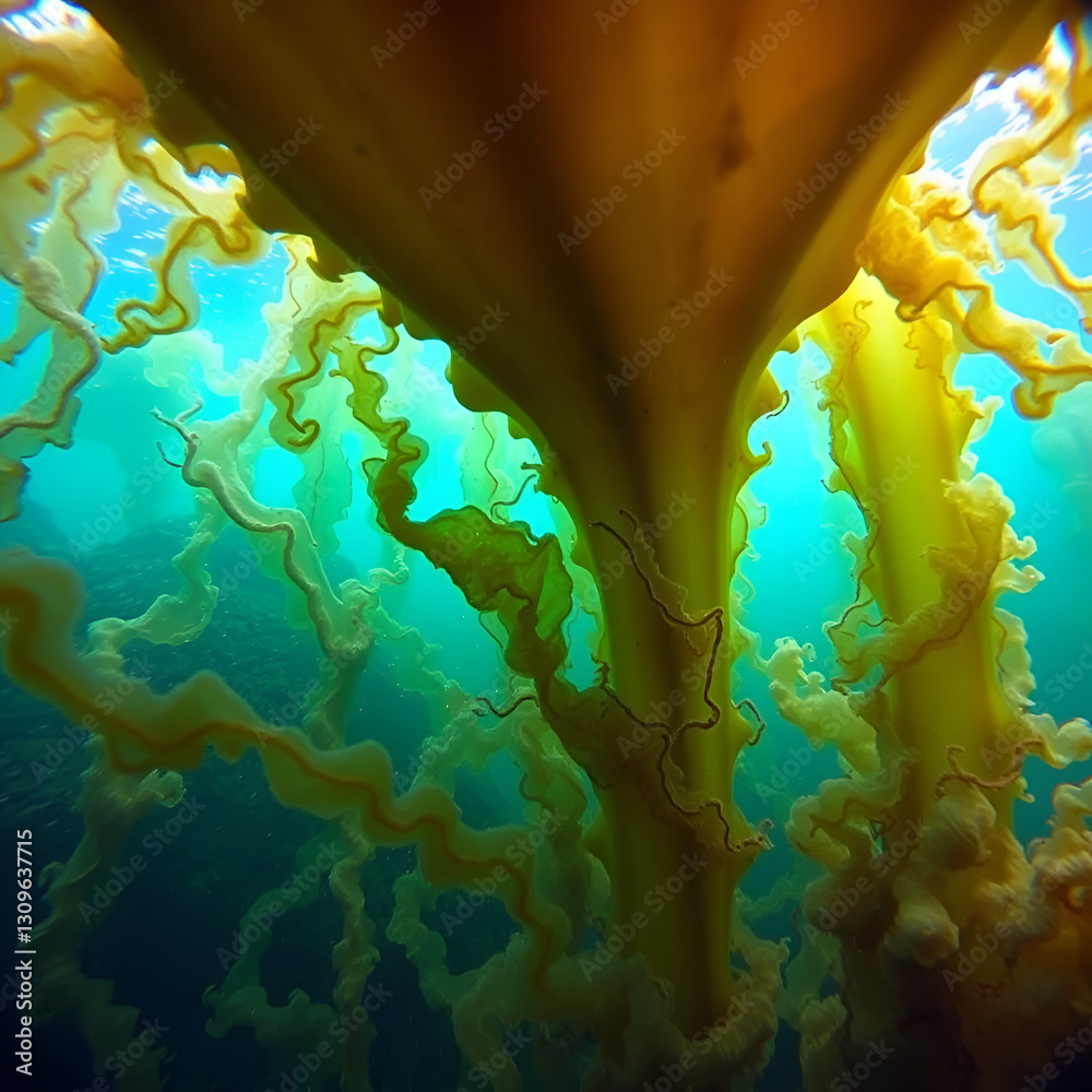 Giant Kelp Bladders Close-Up - A Fascinating View of Underwater World ...
