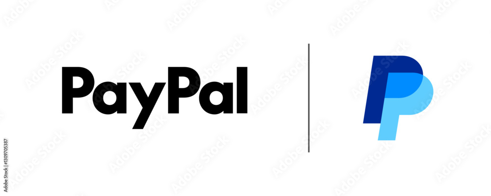 PayPal new logo, vector badge icons for online payment service. Warsaw ...
