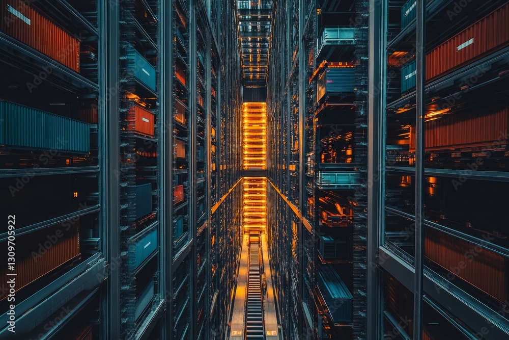 A well-composed image of a logistics facility, highlighting the ...
