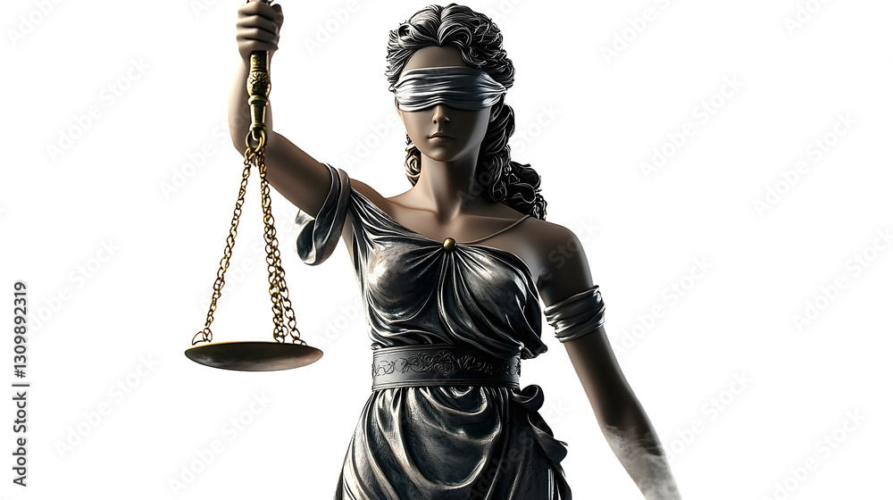 Lady Justice Blindfolded with Scales - Symbol of Fairness on ...