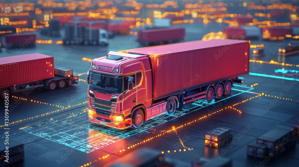 Usa logistics optimizing shipping routes through truck location mapping ...