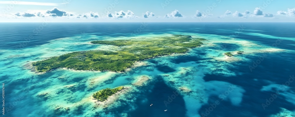 The Andros Barrier Reef, one of the largest in the world, teeming with ...