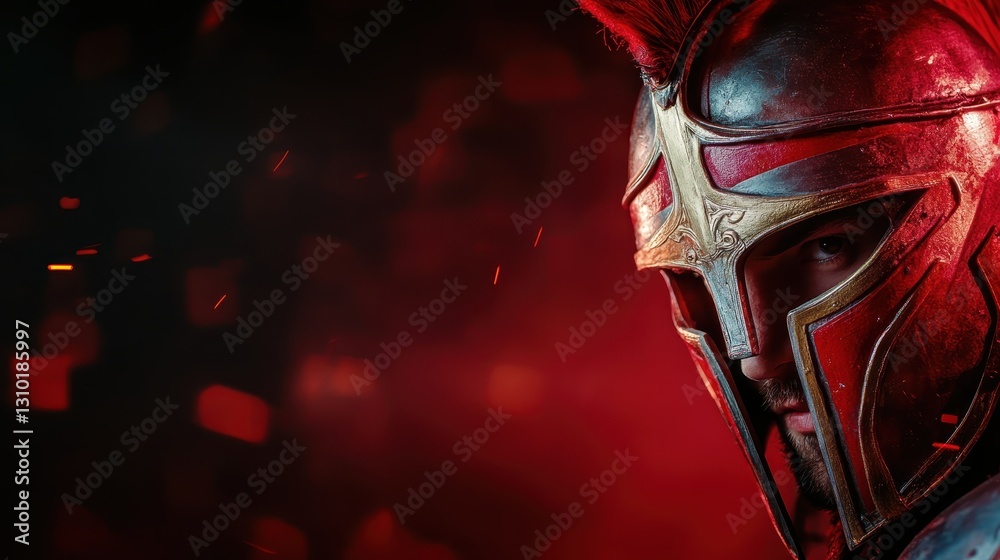 Foto de Stock This stunning image captures a heroic gladiator in ...