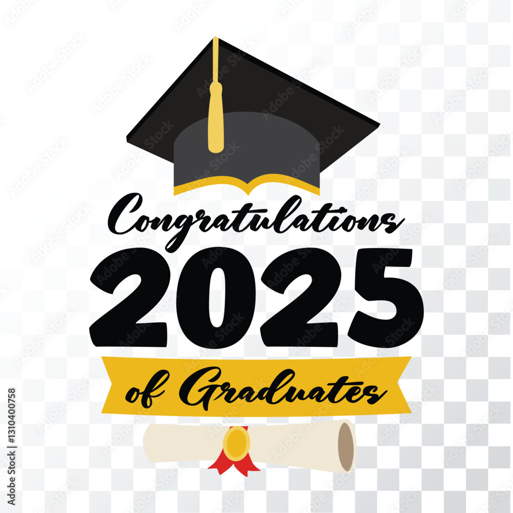 congratulations 2025 of Graduation PNG design congratulations 2025 of ...