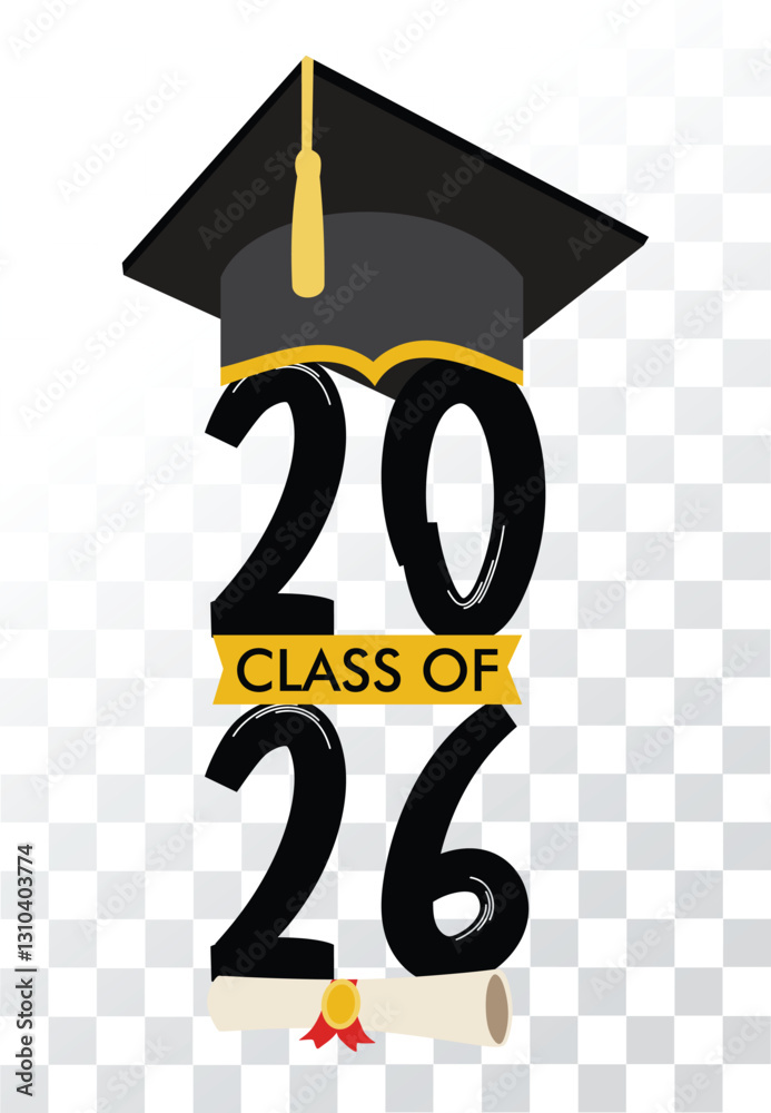 Class of 2026 Graduation PNG design and class of 2026 vector ...