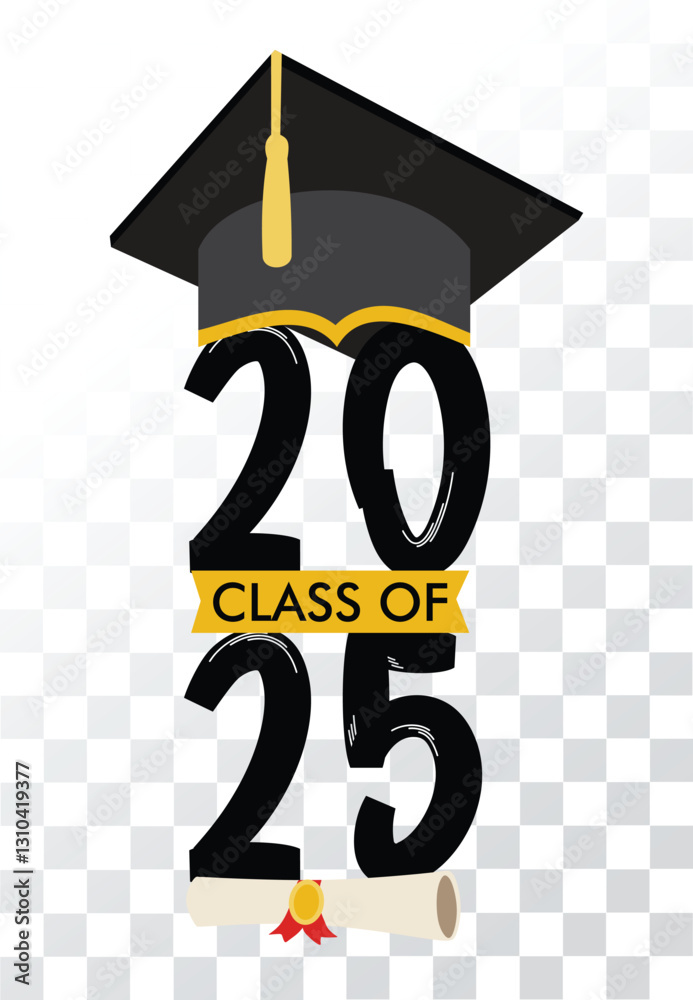 Class of 2025 Graduation PNG design and class of 2025 vector ...
