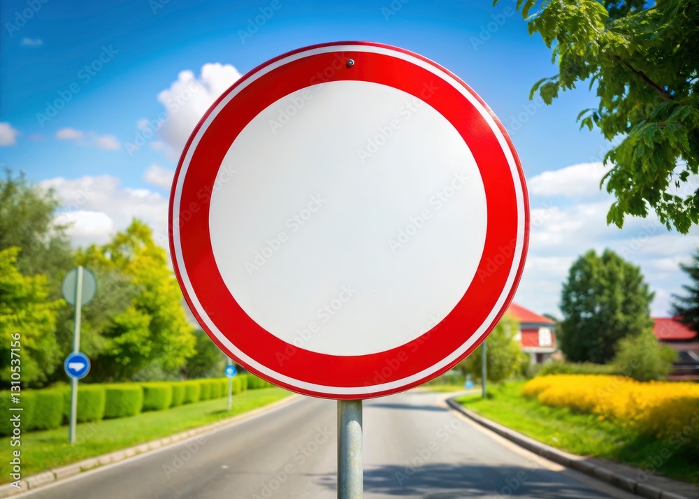 Red Circle Frame Traffic Signs, Empty Circle Border, Road Signs ...
