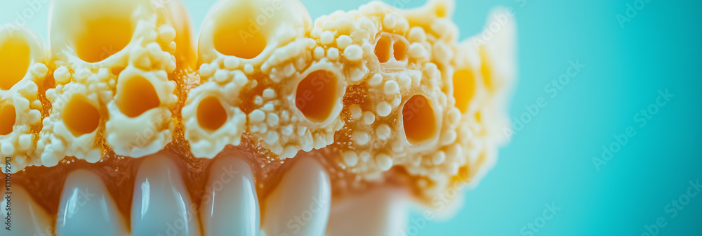 World Oral Health Day Close-up Detailed Dental Model Showing Severe Gum ...