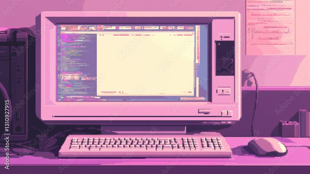 Retro old computer user interface,Pink Y2K computer window page and ...