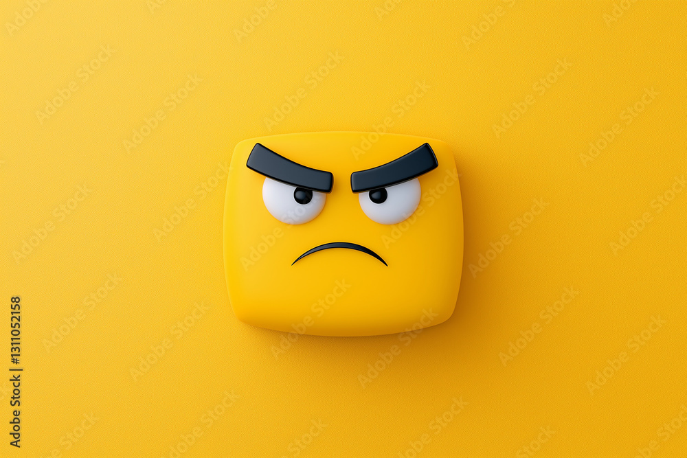 Disappointed face expression emoticon, downturned eyebrows, frowning ...