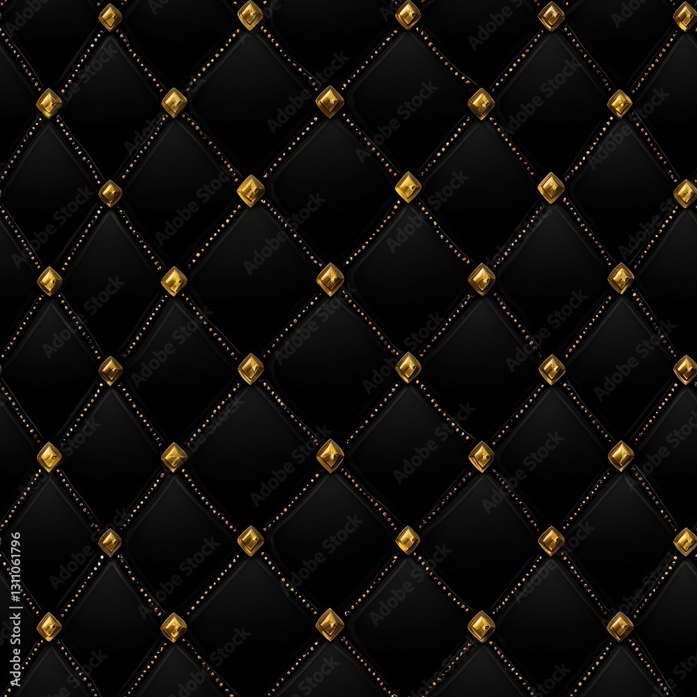 Elegant black and gold background featuring a stunning diamond grid ...