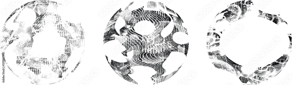 Grunge sphere Collection. Grunge Circles. Banners, Insignias , stamps ...