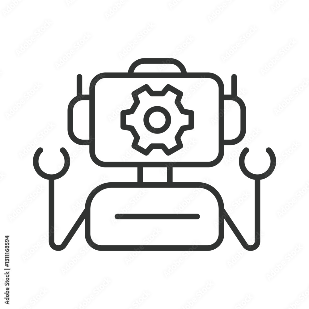 Robotics, icon in line design. Robotics, robot, automation, AI ...